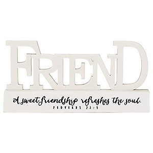 Dicksons Friend Friendship Refreshes The Soul Proverbs 27:9 Resin Stone Tabletop Word Plaque