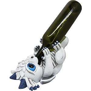 World of Wonders - Dreamland Dragons Series - Ice Cold Brew - Collectible Crystal The Dragon Decorative Fantasy Tabletop Wine Rack Beverage Holder and Bottle Display Caddy, 10-inch