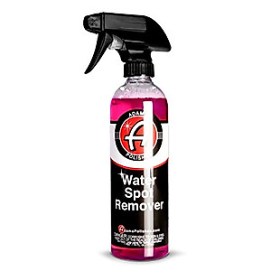 Adam's Water Spot Remover - Hard Water Stain Remover For Glass, Shower doors, Paint, Windows, Car Detailing & More | Bio Safe Calcium, Magnesium & Soap Scum Remover Formula (16oz)