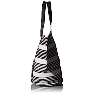 RainierSun Women's Sorrento Purse, Black/White, One Size