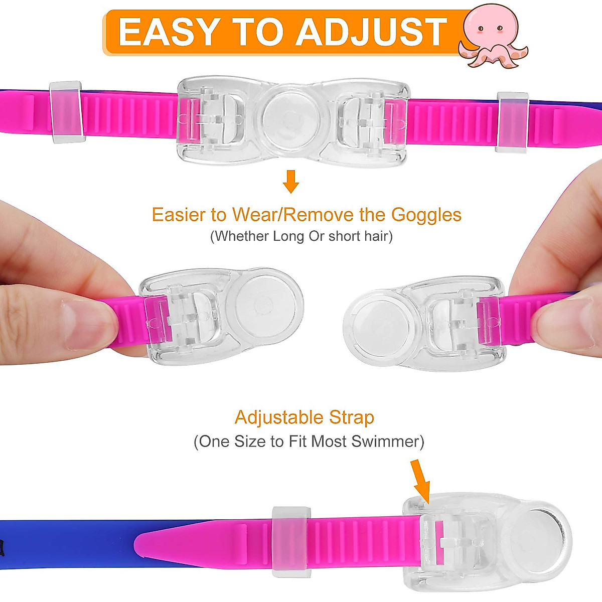 Careula Kids Swim Goggles, Swimming Goggles for Boys Girls Kid Toddlers Age 2-12