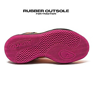 AND1 Revel Mid Girls & Boys Basketball Shoes Kids, Boys High Top Sneakers - Yellow/Orange/Black Trim, 2 Little Kid