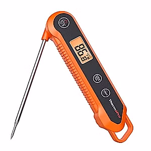 ThermoPro Digital Instant Read Meat Thermometer for Grilling Waterproof Kitchen Food Thermometer with Calibration & Backlight Smoker Oil Fry Candy Thermometer