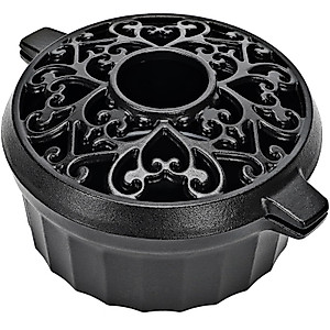 1MORE Wood Stove Steamer- Wood Stove Humidifier Cast Iron with Porcelain Enamel Coating, Fireplace Steamer Pot, Rust Resistant, Home Indoor Decorative, 2.5 Quart Capacity,Black