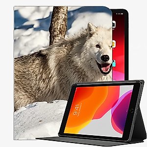Wugao Wugao iPad Pro 12.9 Case 5th/4th/3rd Generation Case 2021 2020 2018 PU Leather with Pencil Holder,Animals Nature A053 Business Folio Stand Cover with Pencil Holder