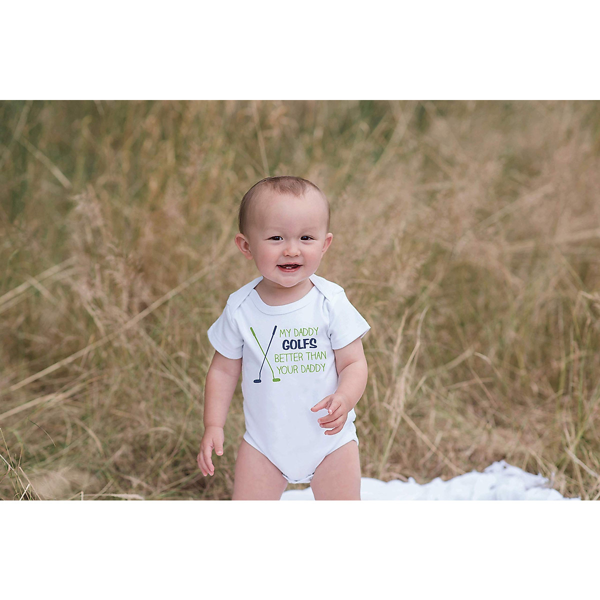 7 ate 9 Apparel Boys My Daddy Golfs Better Than Your Daddy Onepiece 0-3 Months