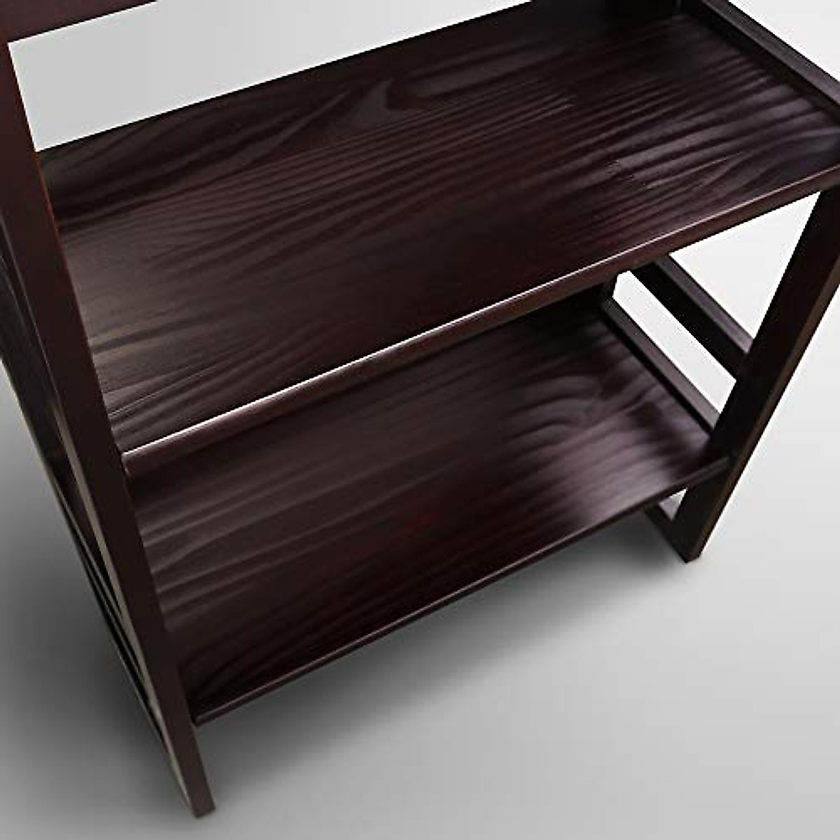 Casual Home 3-Shelf Folding Student Bookcase (20.75" Wide)-Espresso