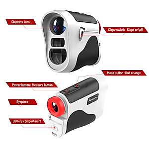AquilaPro G4Pro Golf Rangefinder with Slope, Slope Switch for Golf Tournament Legal, 650 Yards Max Distance Range, 0.5 Yard Accuracy, 6X Magnification, Flagpole Lock with Pulse Vibration…