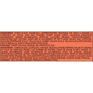 Britannia Treat O'som Orange Sandwich Biscuits 4.23oz (120g) - Breakfast & Tea Time Snacks - Delicious Grocery Cookies (Pack of 4)