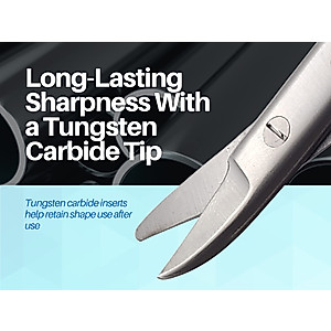 Dental Crown Collar cutting scissors 4.25" curved for thin metal plastic rubber sheet cutting scissors art n craft