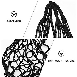 Mikikit Chicken Coop Accessories Poultry Vegetable Feeding Tool: Chicken Vegetable String Bag Cabbage Feeder Treat Feeding Mesh Bag Thickened Poultry Food Feeding Mesh Bag- Black Goat Feeder