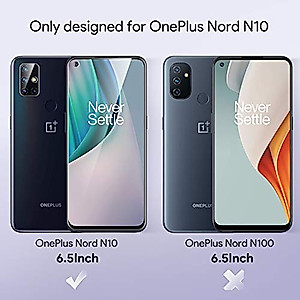 [2 + 3 Pack] LϟK Compatible for OnePlus Nord N10 5G, 2 Pack Tempered Glass Screen Protector and 3 Pack Camera Lens Protector, HD Clear Bubble Free, Anti-Fingerprint, Installation Tray -Gray