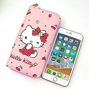 Kerr's Choice Pink Kitty Purse Kitty Cat Wallet Cute Faux Leather Wallet for Girls Women