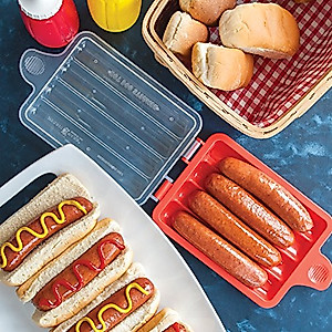 Nordic Ware Hot Dog Steamer,Red, TRV213677