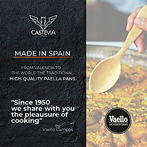 Castevia 13.5-Inch Enameled Steel Paella Pan, 34cm / 6 servings