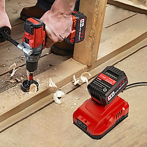 Komifolen 2 Pack 18V 6.5Ah Battery and 1 Set 18Volt Charger Compaitble with Milwaukee m18 Batteries 48-11-1820 48-11-1830 48-1840 48-11-1850