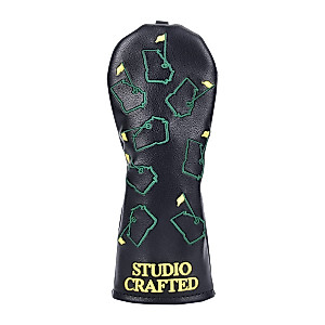 Studio Crafted Augusta Georgia Golf Driver Fairway Woods Hybrid Headcover Black (Hybrid Cover)