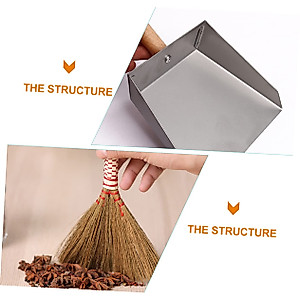 SKISUNO 1 Set Mini Broom Set Floor Broom Multi-Function Mini Dustpan Table Brush Mini Cleaning Broom Miniature Dustpan and Brush Household Table Broom Dust Pan Toy Small Table Broom Wooden