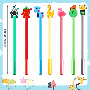 SANNIX 50 Pieces Cartoon Cute Gel Ink RollerBall Pens Bulk Assorted Styles Novelty Writing Pen for Kids Gift School Office Home Supplies Present