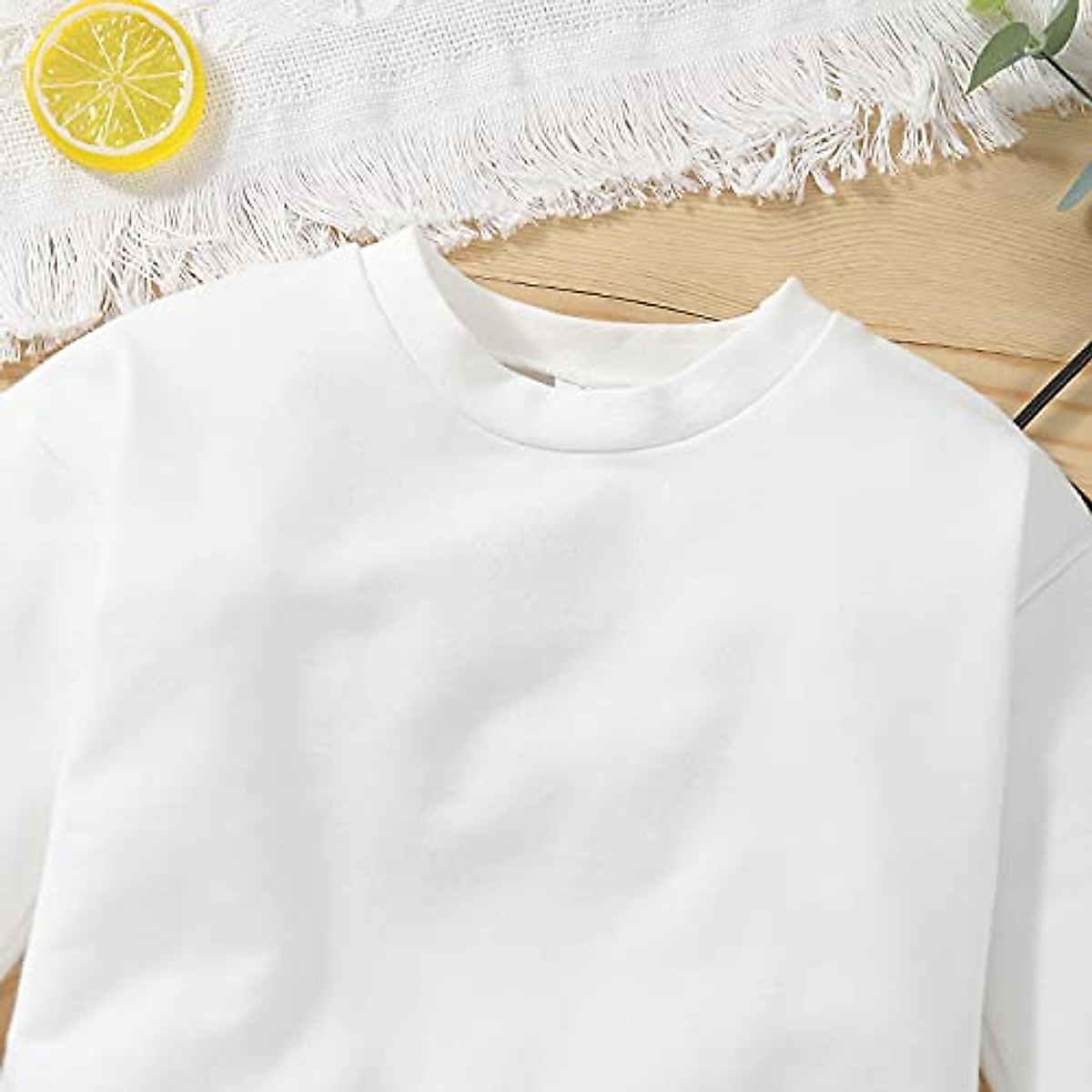 Sweatshirt Romper for Infant Baby Girl Boy Long Sleeve Crewneck Oversized Bodysuit Waffle Fall Winter Pullover Top (Solid Beige, 0-6 Months)