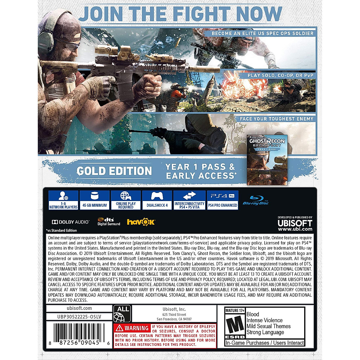 Tom Clancy's Ghost Recon Breakpoint Steelbook Gold Edition - PlayStation 4