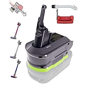 【Upgraded】 2-in-1 V7/8 Adapter for Ryobi 18V Lithium Battery Convert to for Dyson V7/8 Handheld Vacuum Cleaner Battery Compatible with V7/8 Animal V7/8 Absolute V7/8 Motorhead Pro V7/8