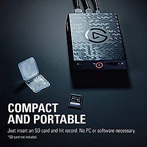 Elgato 4K60 S+, External Capture Card, Record in 4K60 HDR10 with ultra-low latency to PC or SD Card on PS5/PS4, Xbox Series X/S, Xbox One X/S, in OBS and other broadcasting software, for Windows