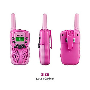 Walkie Talkies,Walkie Talkies for Kids 22 Channels 2 Way Radio with Backlit LCD Screen & LED Flashlight, Birthday Gifts Toys for Girls(Pink,2 Pack)