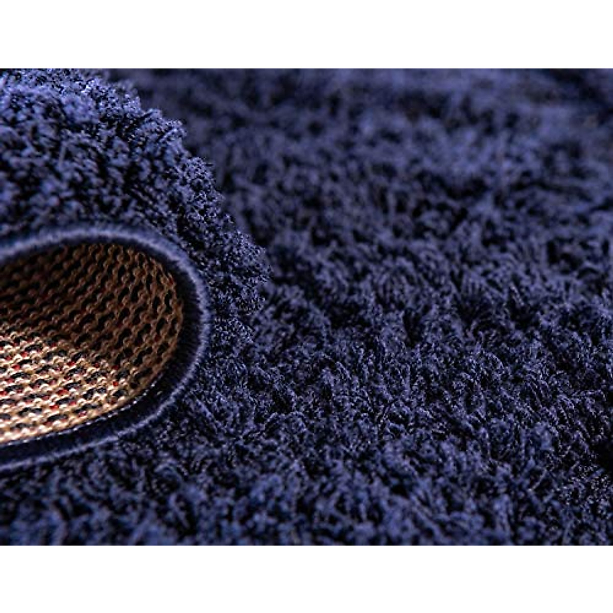 Unique Loom Trellis Shag Collection Plush Geometric Modern Moroccan Lattice Navy Blue Runner Rug (2' 7 x 10' 0)