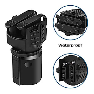 COROTC 7 Pin to 4 and 5 Trailer Adapter, 7 Way to 4 Way 5 Way Trailer Plug Adapter, 7 Pin Round to 4 Pin 5 Pin Flat Blade Weatherproof Trailer Connector for Trailer Tow Hitch