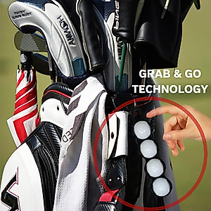 RE GOODS Golf Ball Holder - Holds 4 Golf Balls, Easy Attachment to Bag or Cart, Gift Accessories for Men and Women