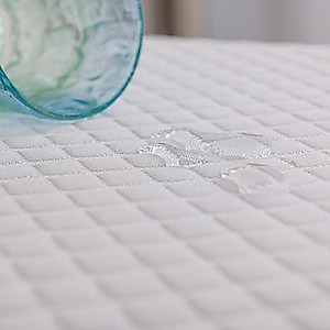 HIGHSEASON 100% Waterproof Cooling Mattress Protector King Size with 3D Air Fabric Cooling Feel Ultra Soft Protector Cover Breathable Noiseless Fitted 8" - 21" Extra Deep Pocket (78"X80", White)