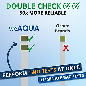 Weaqua Water Hardness Test Kit - DoubleCheck200 Strips with Sample Cup - Hard Water Testing Kit