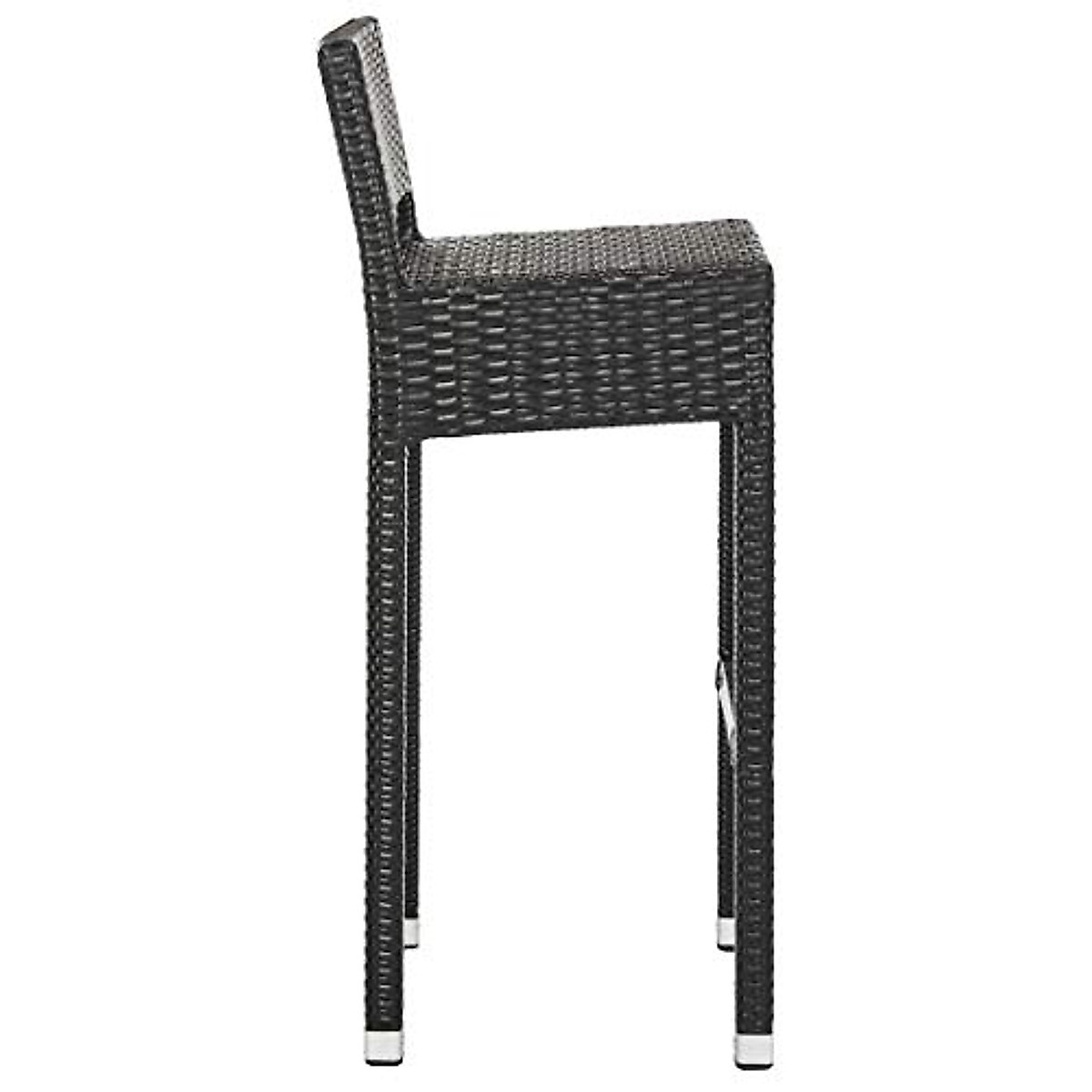 SAFAVIEH FOX5212A Collection Landry Black Indoor/Outdoor Bar Stool