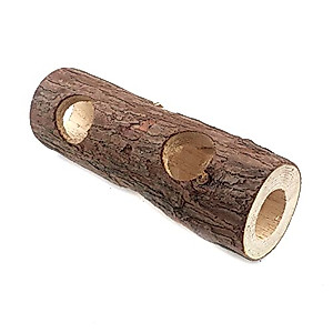 MY MIRONEY Natural Wooden Hamster Exercise Tunnel Forest Hollow Tree Activity Tube Exercise Tube Chew Hamster Toy,7.87" Length