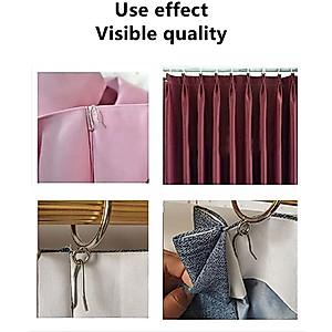 LKERLAN Heavy-Duty Offset Pin-On Drapery Hooks, 28 Hooks per Pack (28)