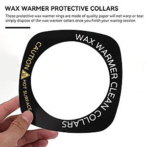 10pcs Wax Warmer Collar, Professional Wax Heater Protective Ring, Wax Warmer Clean Collars Wax Machine Accessories for Most Standard Size Wax Heaters (Square)
