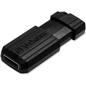 Verbatim 8GB Pinstripe USB Flash Drive - Black