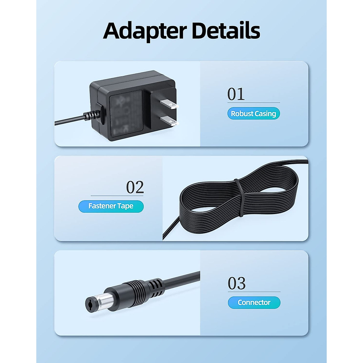 26V 24V AC Charger Fit for TaoTronics TT-PCA003, Renpho C3 RF-GM168, Chirogun 2500mAh Cordless Massage Gun Replacement Power Supply Adapter Cord (NO Fit 9V 12V Model)