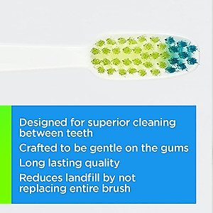 Voom Sonic - Go 1 Replacement Heads | Replacement Brushes | Advanced Bristle Technology| Soft DuPont Nylon Bristles | Oral Care, 4 Count (Pack of 1)