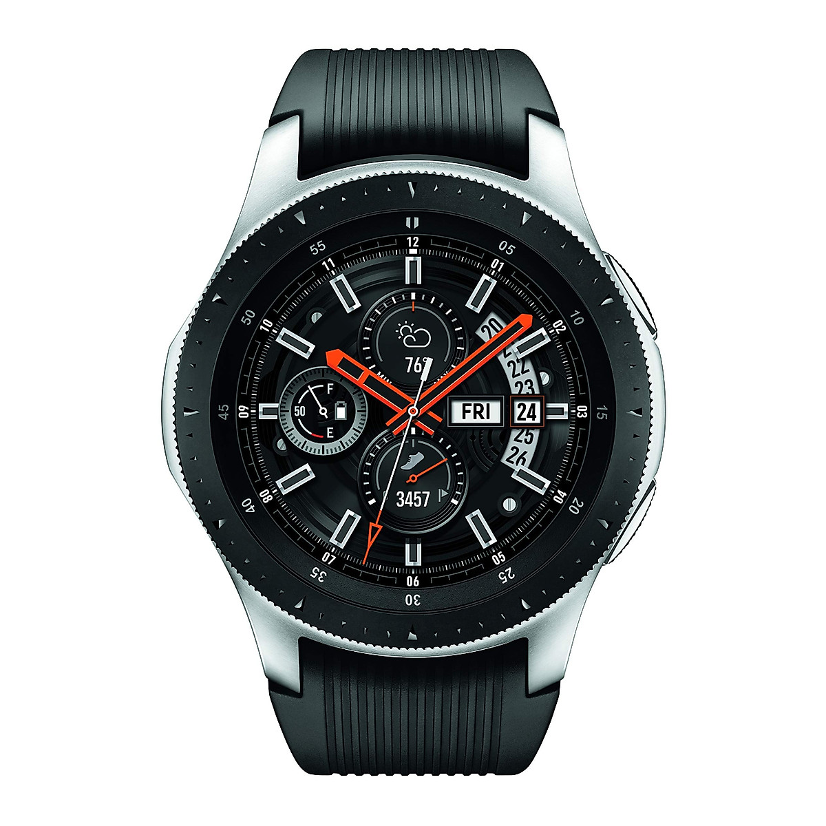 Samsung Galaxy Watch (46mm) Silver (Bluetooth), SM-R800 International Version (Renewed)