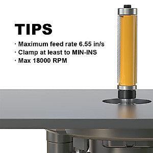 XDENGP 4 PCS Top and Bottom Bearing Flush Trim Router Bits Set 1/2 Inch Shank, 3/4 Inch Cutting Diameter