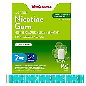Walgreens Coated Nicotine Gum 2mg, Mint 160 ea