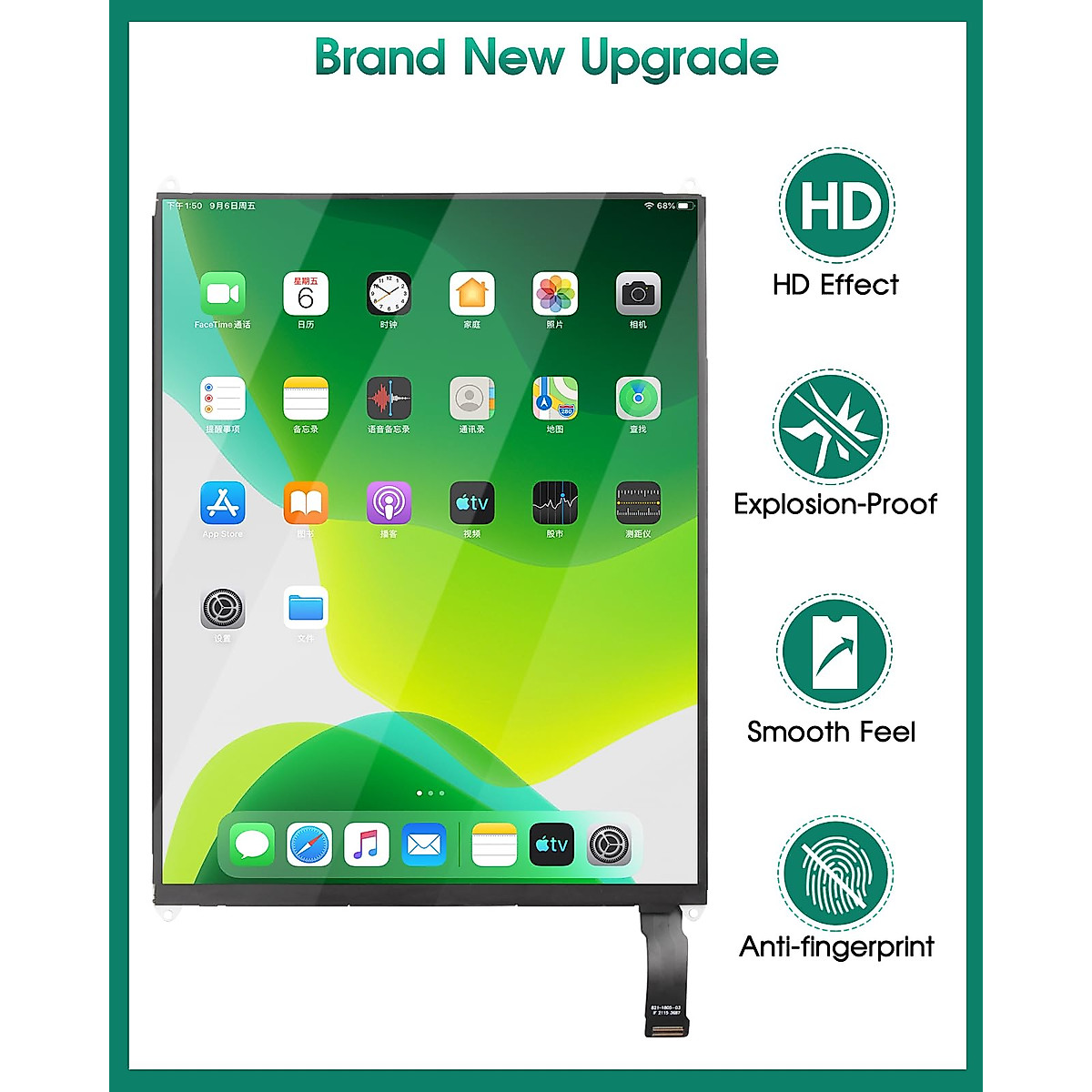 for iPad Mini 2 Screen Replacement A1489, A1490, A1491 LCD Display for iPad Mini 3 LCD Screen Replacement A1599, A1600 Display Panel Repair Parts Kits(Not Include Touch Screen)