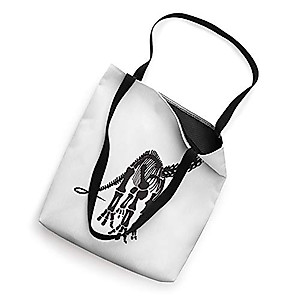 Brontosaurus Dinosaur Fossil Skeleton (Black Logo Design) Tote Bag