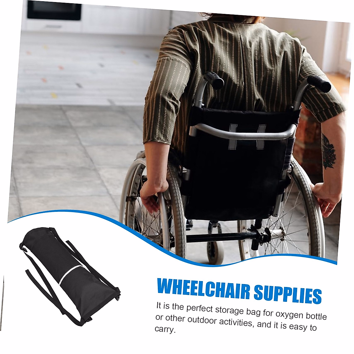 GLEAVI Pack Wheelchair Oxygen Bottle Bag Hanging Storage Bag Oxygen Tank Shoulder Bag Roller Chair Oxygen Cylinders Pouch Oxygen Tank Holder Oxygen Tank Bag Portable Bracket Oxford Cloth