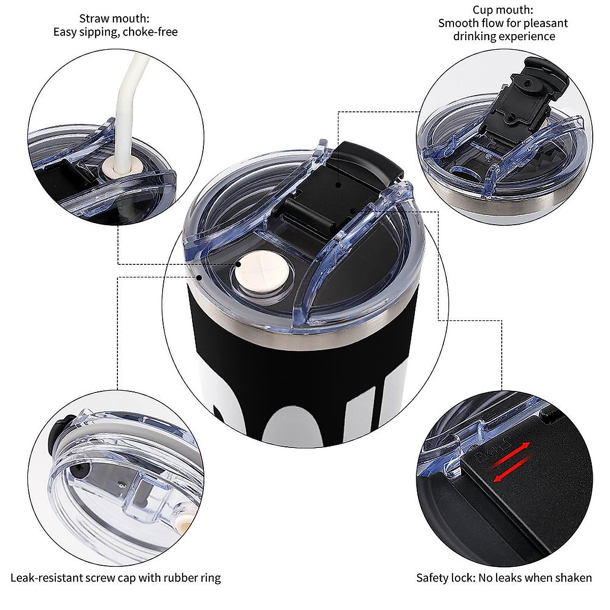 Proud Autism Dad Autism Awareness 40 Oz Tumbler with Handle And Straw Lid,Insulated Reusable Stainless Steel Travel Glass Mug 40 Ounces