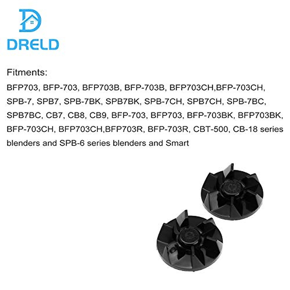 SPB7-20TXN Blender Blade Driver Clutch Coupling, Replacement for Cuisinart Blender BFP703 BFP-703 BFP703B BFP-703B BFP703CH BFP-703CH SPB-7 SPB7 SPB-7Bk (Pack of 2)