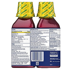 Cough, Cold, and Flu Bundle - Vicks VapoRub Cough Suppressant 6 oz (pack of 2) and Vicks Nyquil SEVERE Nighttime Relief 12 oz (twin pack)