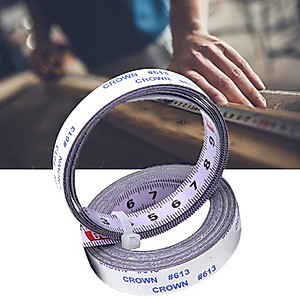 qiguch66 1/2/3/4/5/10m Self-adhesive Measuring Ruler Metric Positive Stainless Steel Tape Measure for Miter Saw - 6